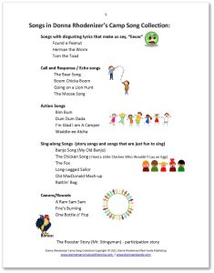 20 Best Camp Songs - for Kids - Donna's Camp Song Collection