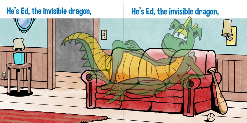 Ed the Invisible Dragon - Illustrated Children's Book - song/story