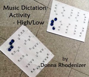 Music Dictation Activity – High/Low -Elementary Music with Donna
