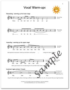 Vocal Warm-ups for Choir, Elementary Schools and Vocal Studios